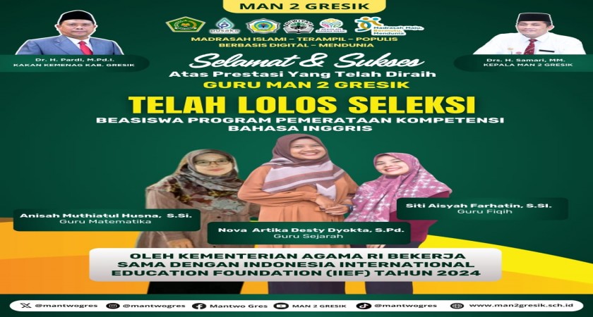 Tiga Guru MAN 2 Gresik Lolos Beasiswa Program Pemerataan Kompetensi ...