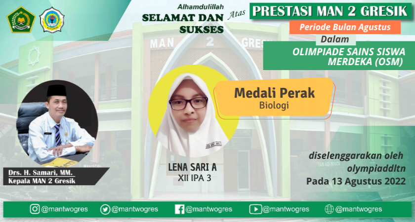 LENA SARI MERAIH MEDALI PERAK PADA OLIMPIADE SAINS SISWA MERDEKA | MAN ...